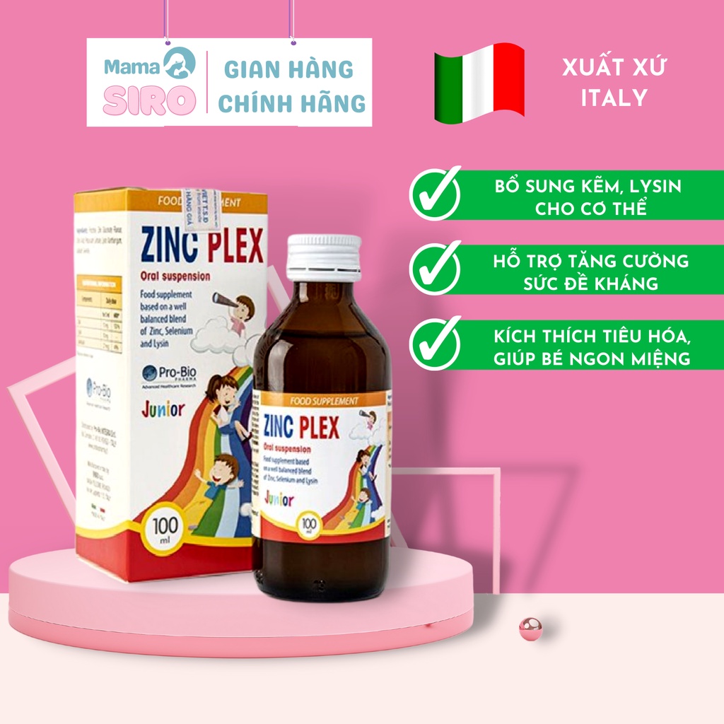Siro ZinC Plex - Bổ sung Kẽm, Lysine, Selen giúp bé tăng sức đề kháng ...