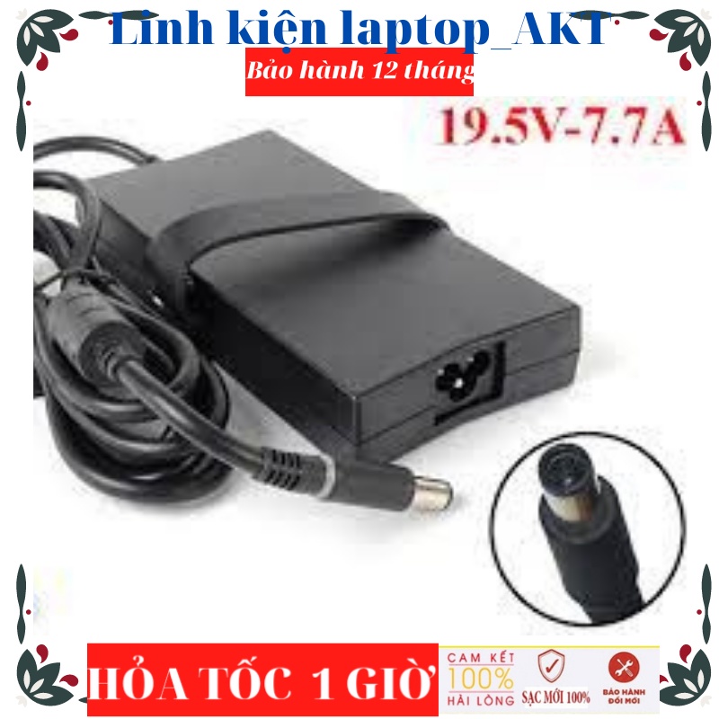 Sạc laptop Dell 19.5V-7.7A-150W-ZIN chân kim to( 7.4*5.0mm) Dell ...