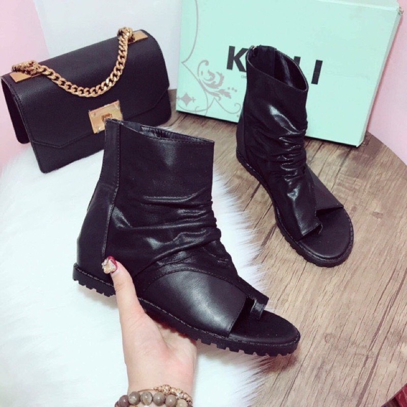 [ Order 35-40 ] Bốt chiến binh hở ngón hàng QCCC loại 1 fullox | Shopee ...