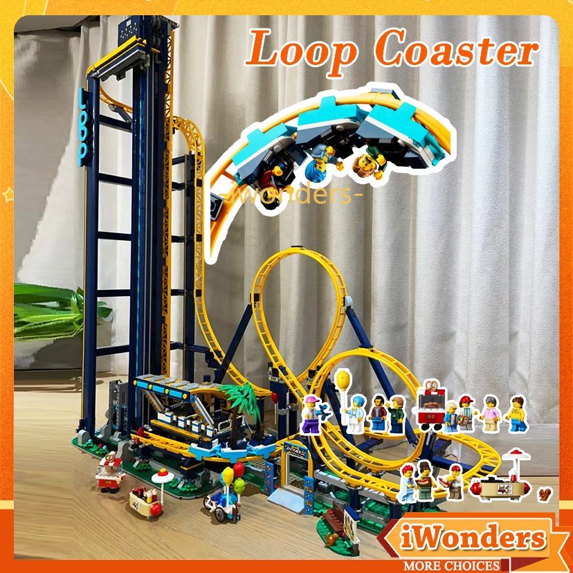 Loop Coaster Building Blocks Tự động nâng Mô hình kỹ thuật Chuyến đi ly ...