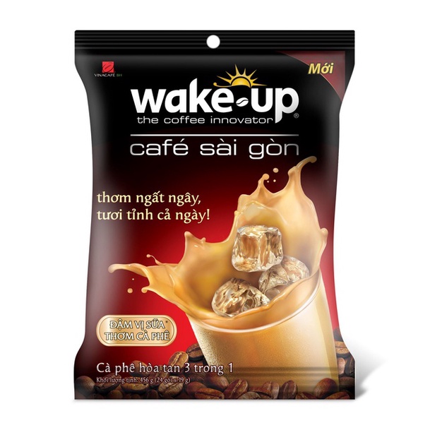 Cà phê sữa Wake Up Café Sài Gòn 456g (24 gói x 19g) | Shopee Việt Nam