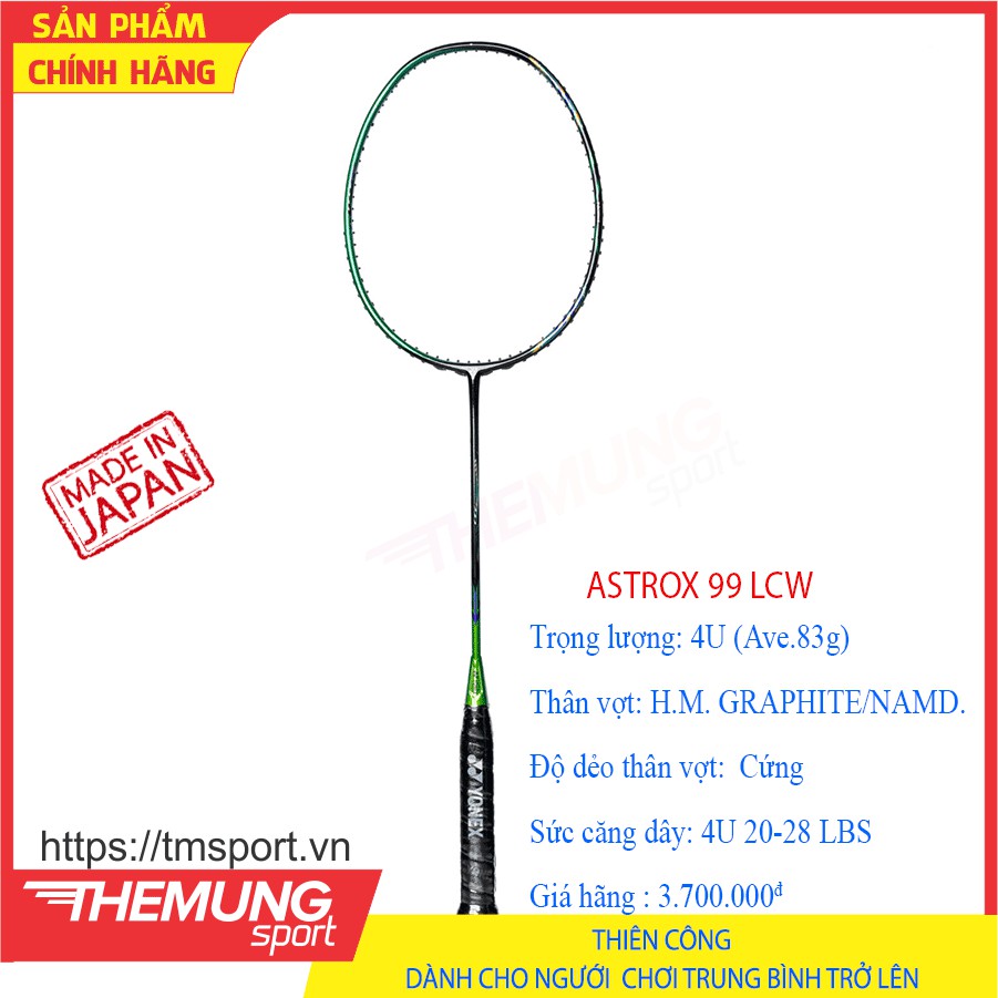 Vợt Cầu Lông Yonex Astrox 99 LCW Xanh | Shopee Việt Nam