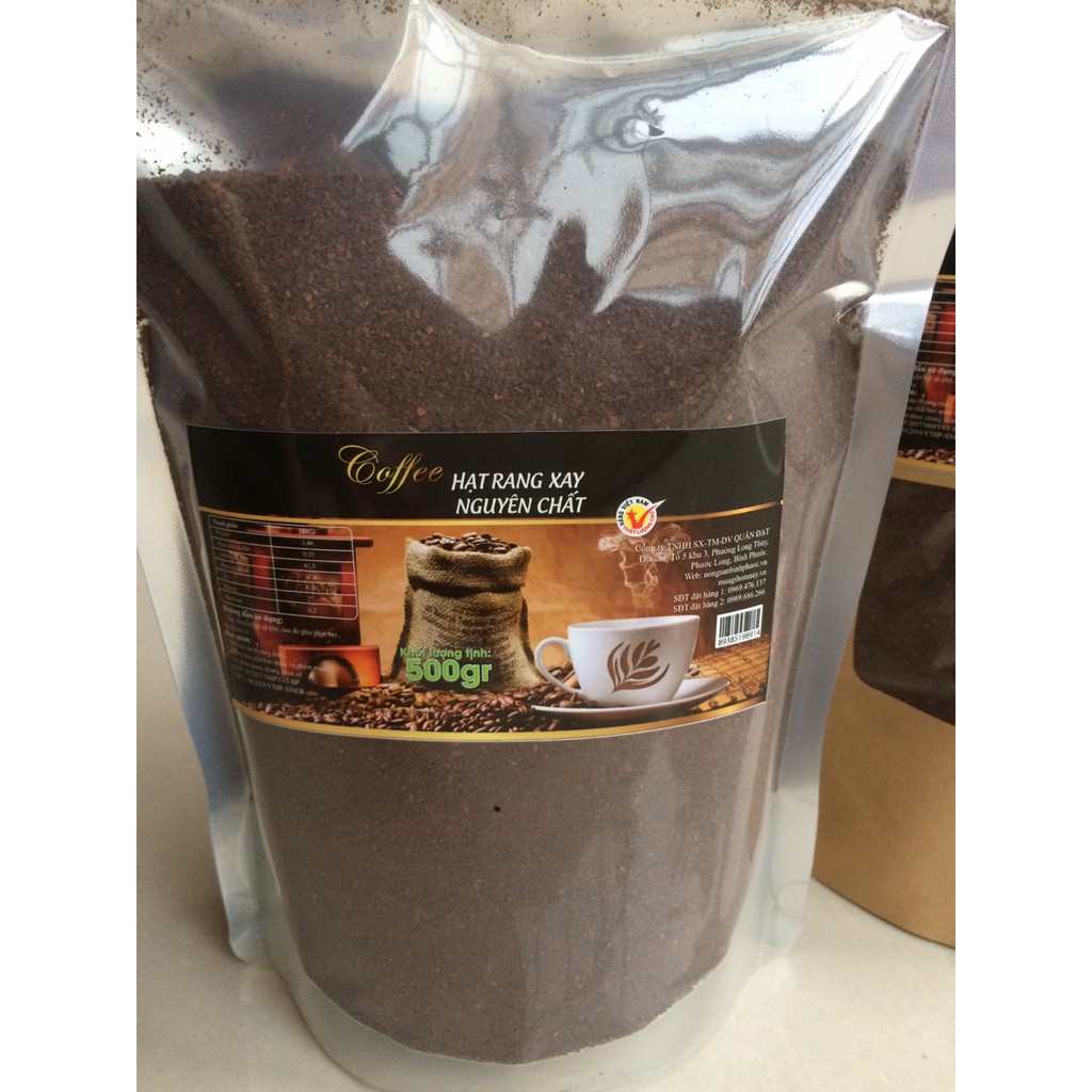 Cafe Rang xay nguyên chất Quân Đạt 500gr | Shopee Việt Nam