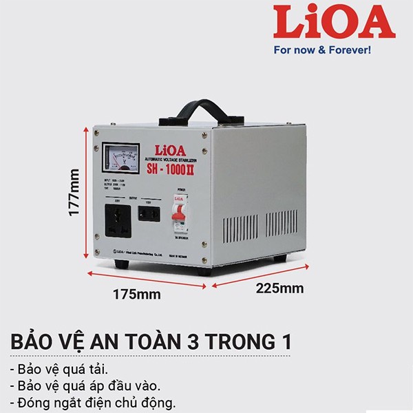 Ổn áp LiOA SH-1000II 1KVA dải 150V 1KW 1000W 1 ký hàng chính hãng có sẵn | Shopee Việt Nam