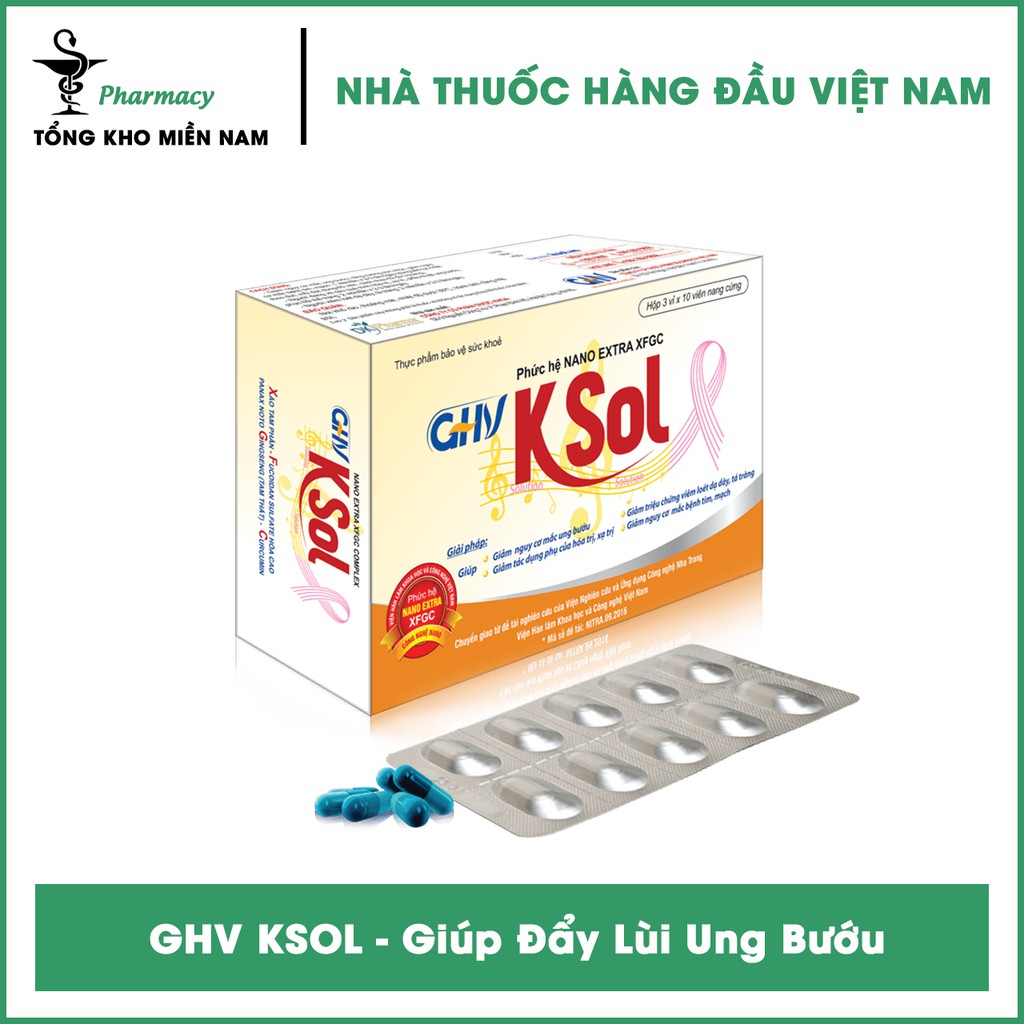 GHV KSOL Với Phức Hệ Nano Extra XFGC Giúp Đẩy Lùi Ung Bướu Hộp 30 Viên ...