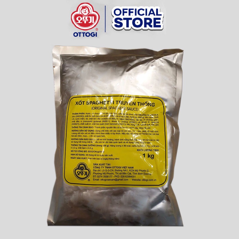 Xốt Spaghetti Truyền Thống Vị Nguyên Bản Ottogi Gói 1Kg | Shopee Việt Nam