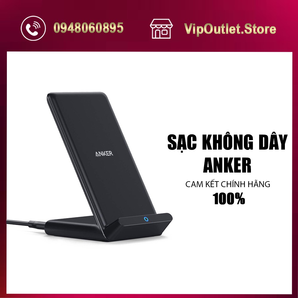 [CHÍNH HÃNG] Sạc Không Dây Anker Dáng Đứng A2524 Chuẩn Qi | Shopee Việt Nam