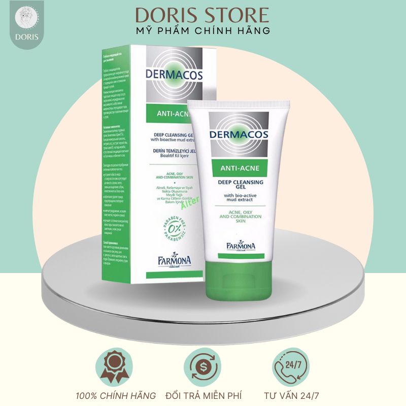 [CÓ SẴN] Sữa rửa mặt Dermacos Anti-Acne Deep Cleansing Gel 150ml làm ...