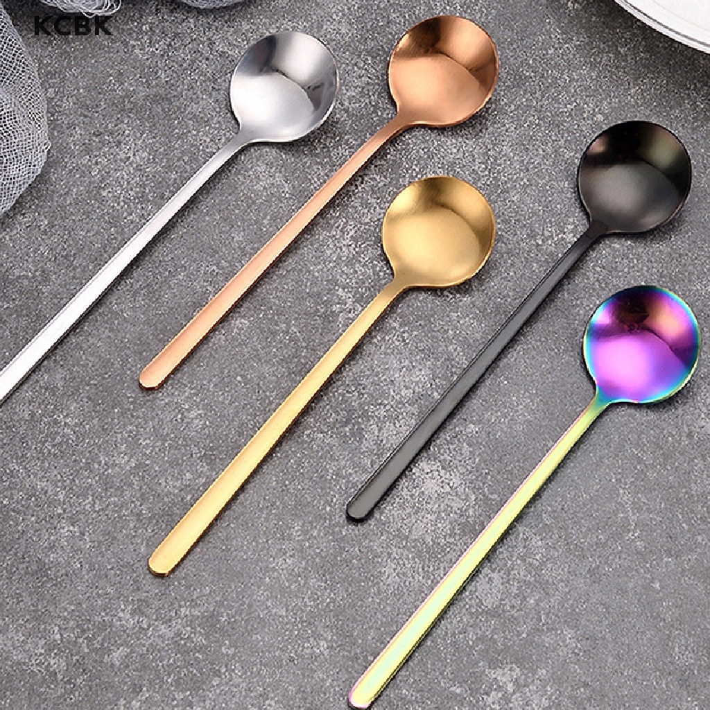 KC 304Stainless Steel Coffee Spoon round head spoon honey dessert gift ...