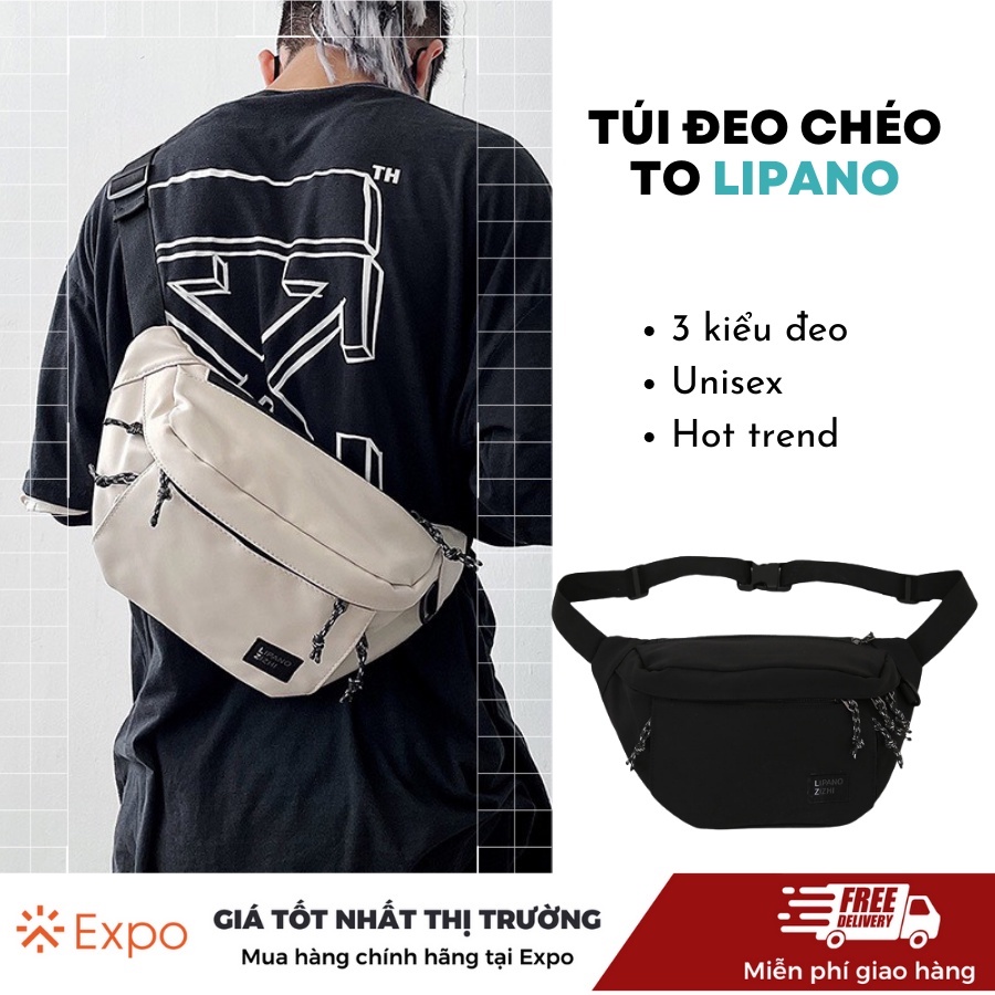 Túi đeo chéo size to LIPANO unisex phong cách đường phố cực ngầu ...