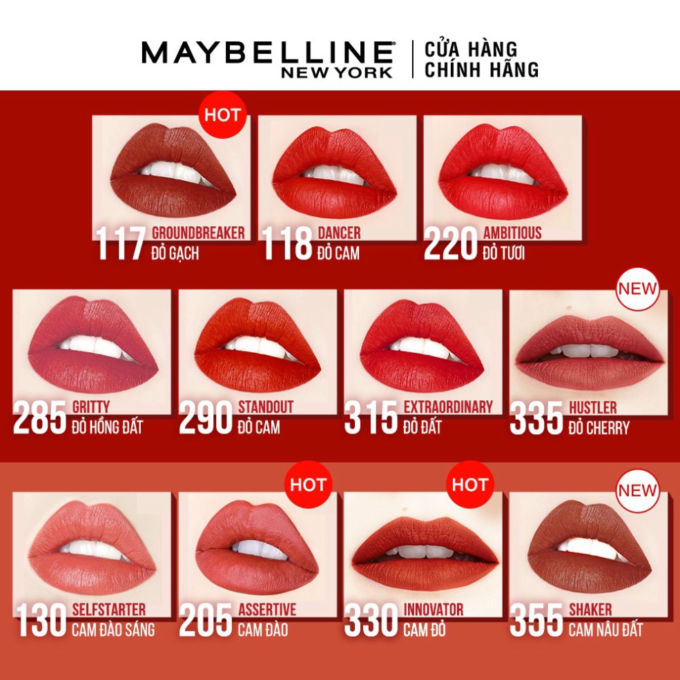 [G01] Son Kem Lì 16h Lâu Trôi Maybelline New York Super Stay Matte Ink City Edition Lipstick 5ml ...
