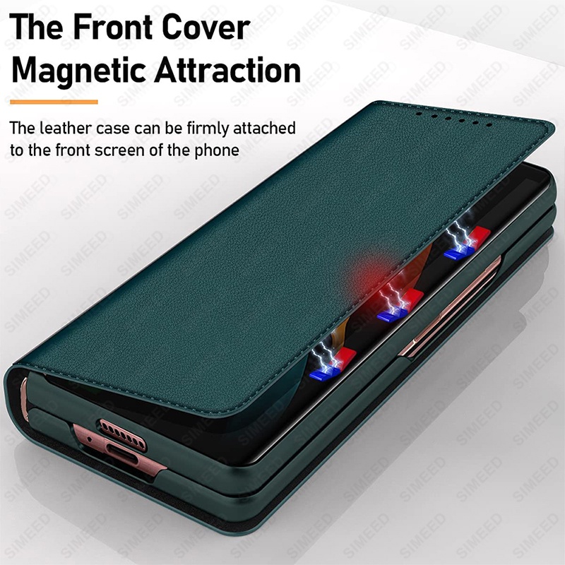 2 trong 1 da từ tính cho samsung galaxy z fold 5 fold 4 fold 3 case ...