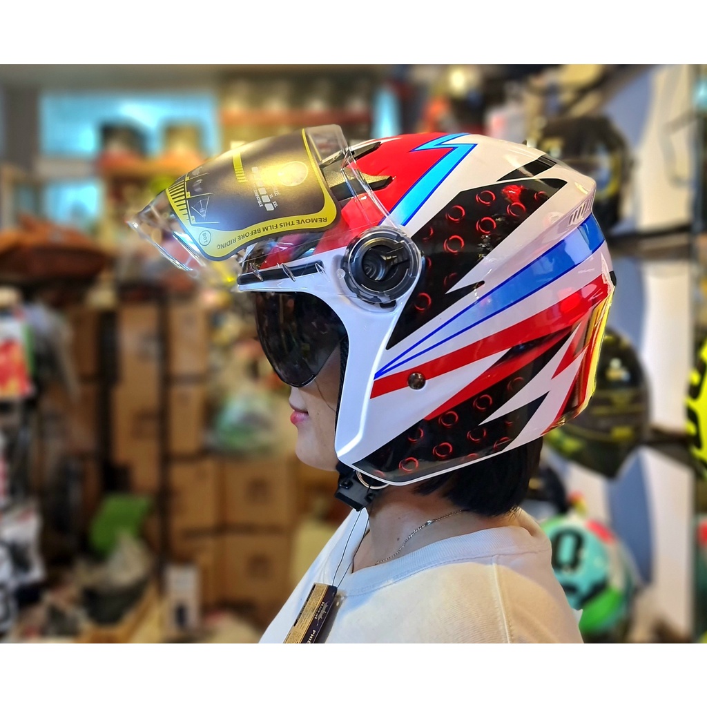 Nón bảo hiểm 3/4 Royal 2 kính M268 tem Dragon boy chính hãng | Shopee ...