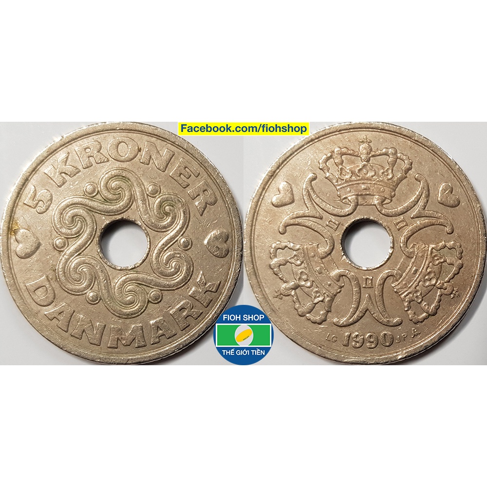 Đồng xu 5 Kroner Đan Mạch (Denmark) 1990-Nay | Shopee Việt Nam