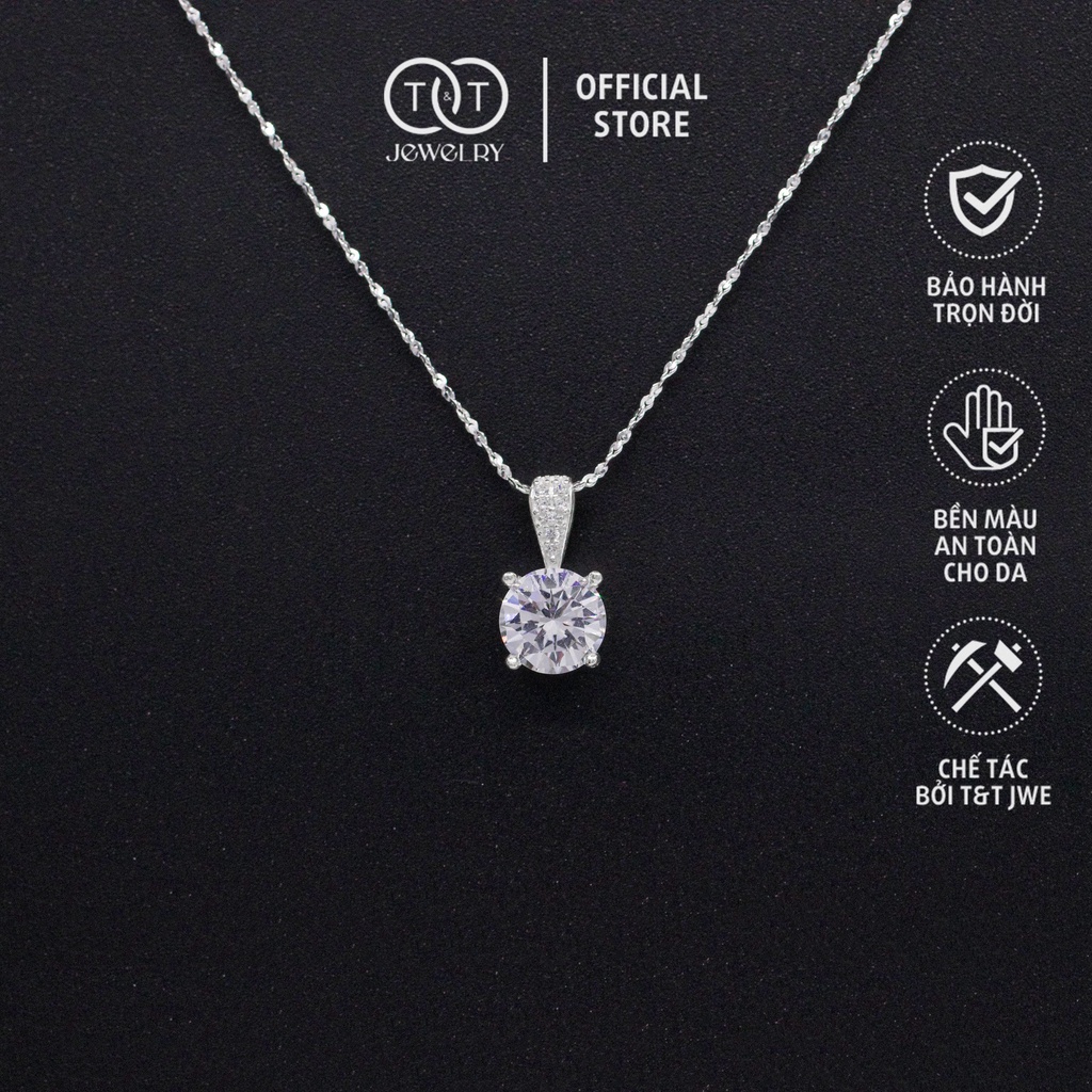 Dây chuyền nữ Nụ Đá Basic Bạc Ý s925 T&T Jewelry cao cấp DC015 | Shopee Việt Nam