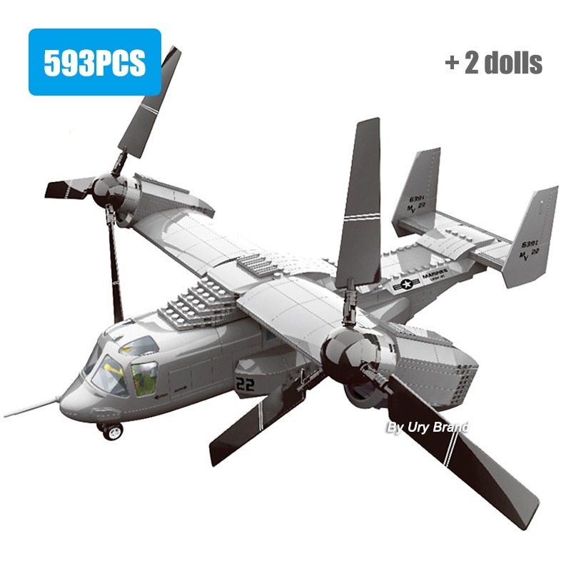 Đồ chơi Lắp ráp Mô hình Máy bay Wange 5006 Military Helicopter Plane ...