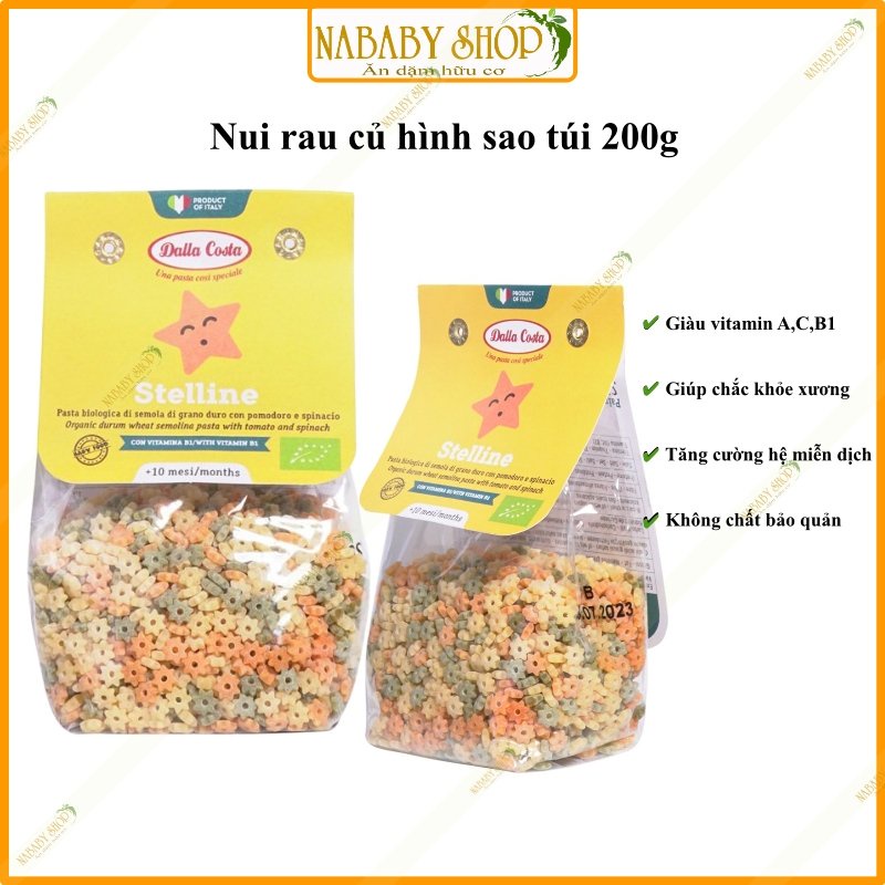 Nui sao rau củ hữu cơ Dalla Costa 200g - cho bé từ 6m+ | Shopee Việt Nam