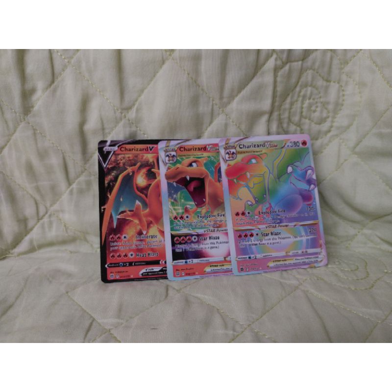 combo 5 thẻ bài Charizard V /Vstar and Vstar Rainbow rare độc đáo thú ...