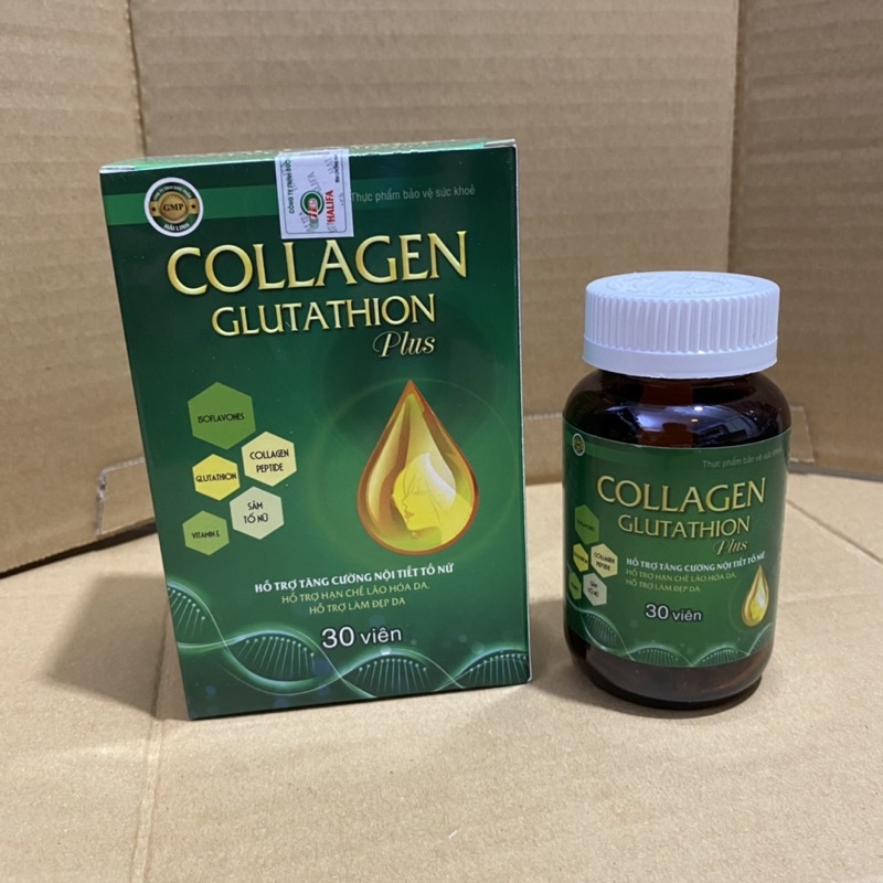 Viên uống nội tiết sâm tố nữ mầm đậu nành COLLAGEN GLUTATHION PLUS ...