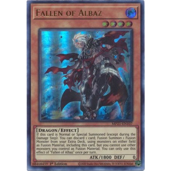 Lá bài yugioh: Fallen of Albaz - MP21-EN107 - Ultra Rare 1st Edition ...