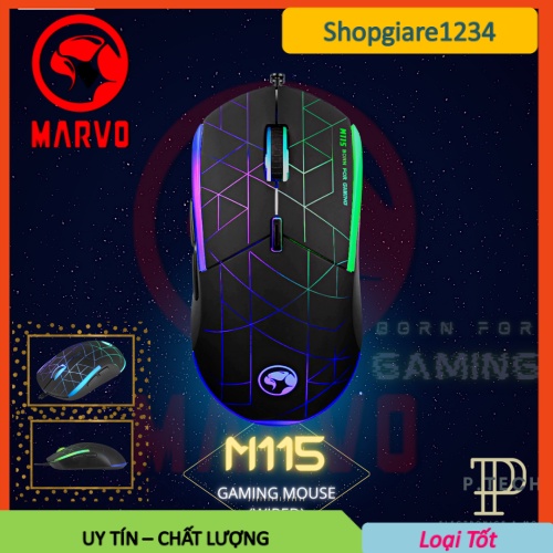 Chuột Vi Tính Led MARVO M115- Hàng Chính Hãng 100%, Full Box | Shopee Việt Nam
