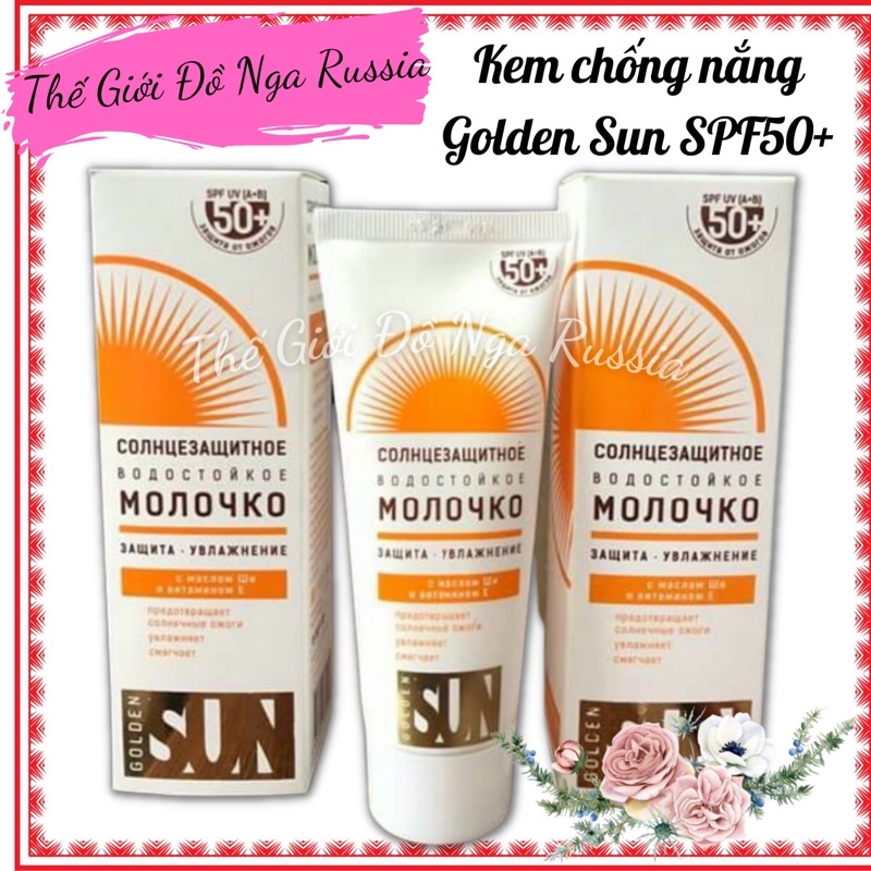 Kem chống nắng Golden sun spf 50+ trắng da Nga | Shopee Việt Nam