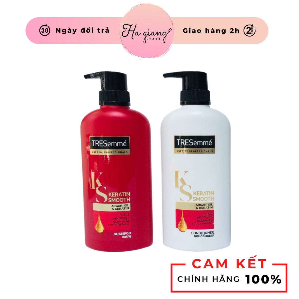 Cặp dầu gội dầu xả Tresemme Keratin Smooth 450ml Thái Lan suôn mượt vào nếp | Shopee Việt Nam