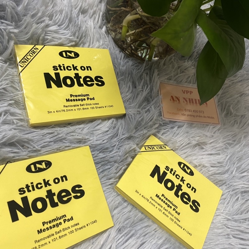 Giấy note UNC 3x2, 3x3, 3x4, 3x5 | Shopee Việt Nam