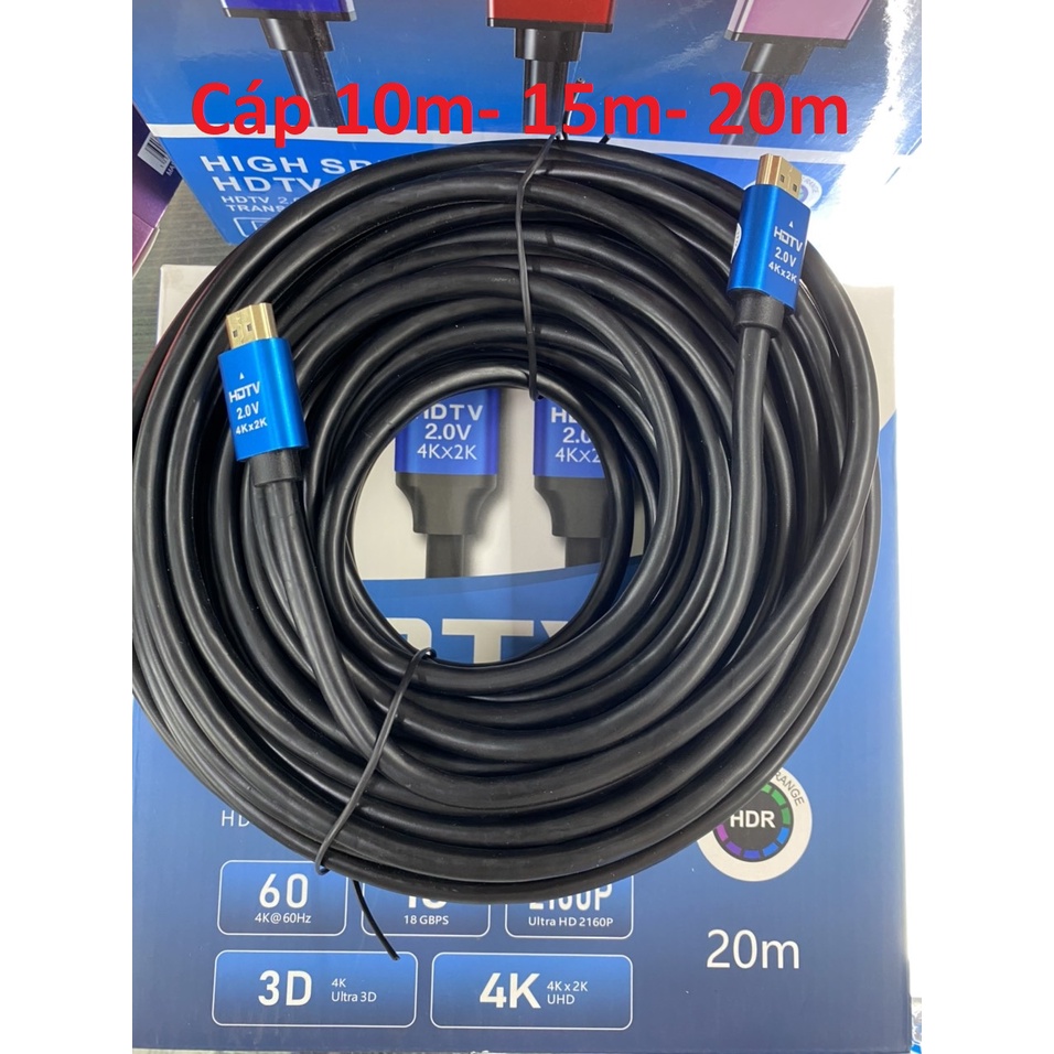 Cáp HDMI 10M 15M 20M HDTV lõi đồng 2k 4k | Shopee Việt Nam