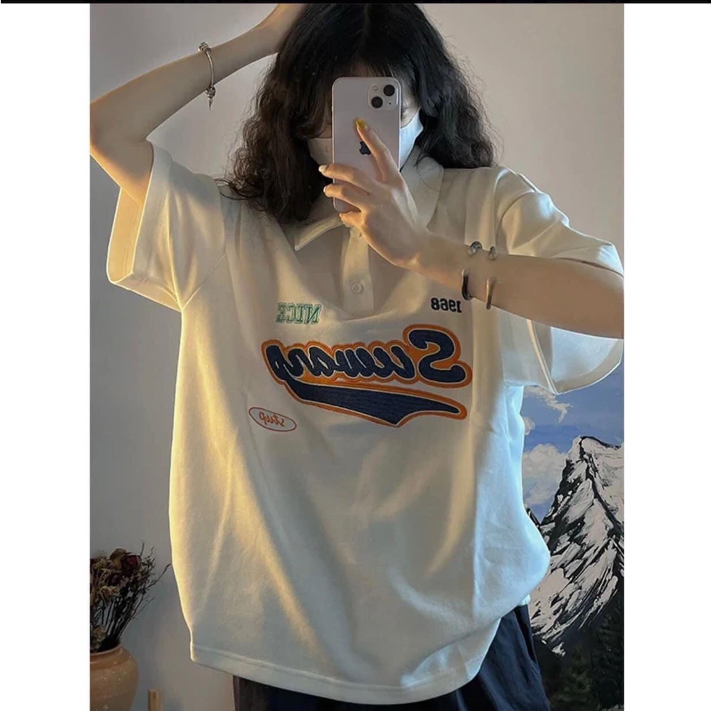 Áo Phông Polo SW Form Rộng Tay Lỡ, Áo Thun Có Cổ Unisex | Shopee Việt Nam