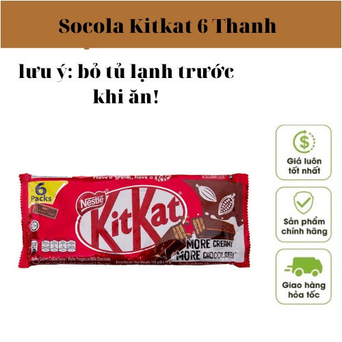 kit kat gói 6 thanh x 17g /102g date 2025 | Shopee Việt Nam