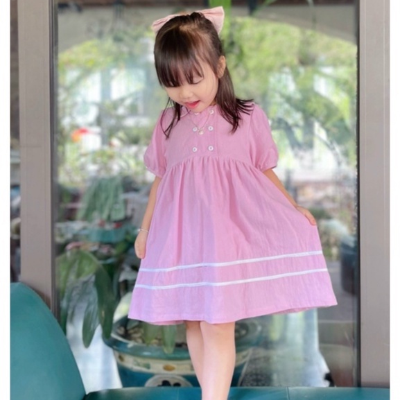 Váy Sofia thủy thủ HỒNG TÍM kẻ trắng | Shopee Việt Nam