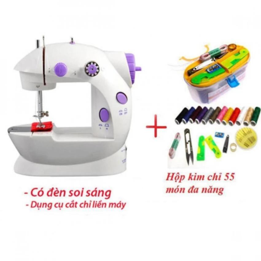 Máy may mini để bàn Mini Sewing Machine CMD + Free tặng kèm bộ hộp chỉ ...
