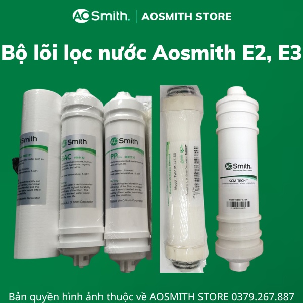 Bộ lõi ao smith E2, E3 lọc nước RO - hàng chính hãng. | Shopee Việt Nam
