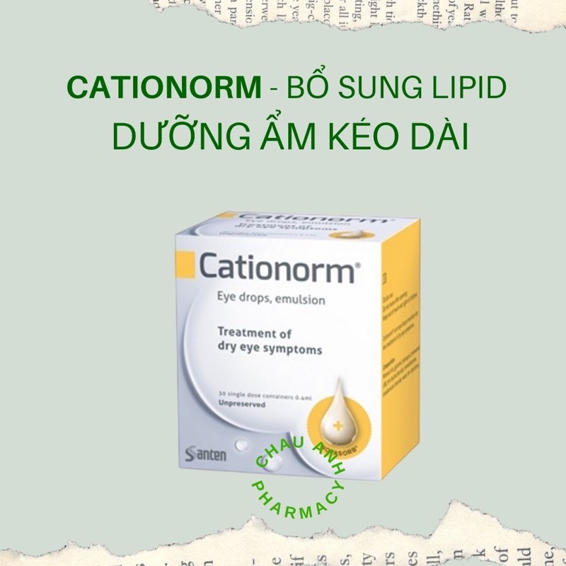 NHŨ TƯƠNG NHỎ MẮT CATIONORM DƯỠNG ẨM, BÔI TRƠN MẮT | Shopee Việt Nam
