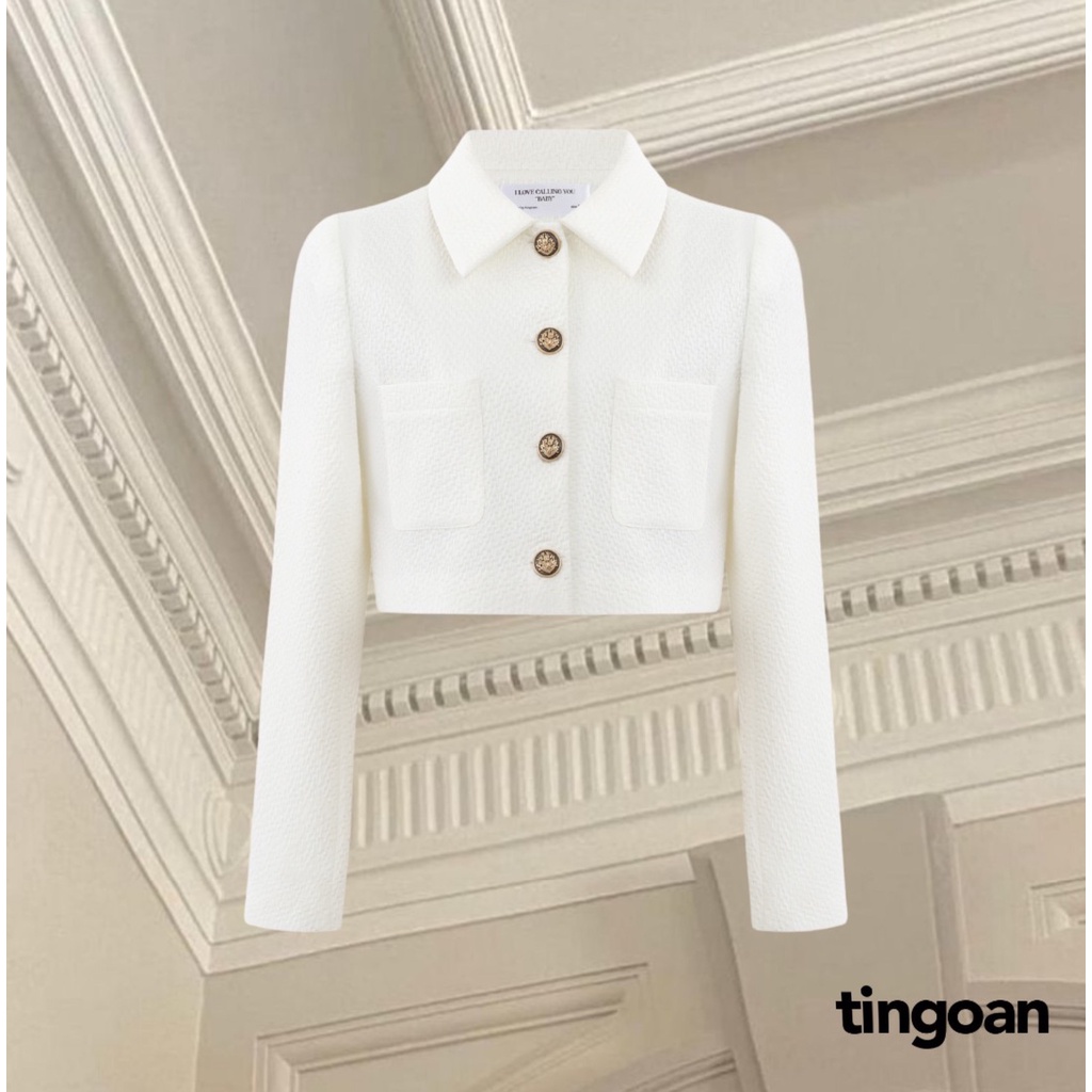TINGOAN® - Áo crop set trắng CARAT CAKE JACKET/WH V3 phiên bản mới nhất ...