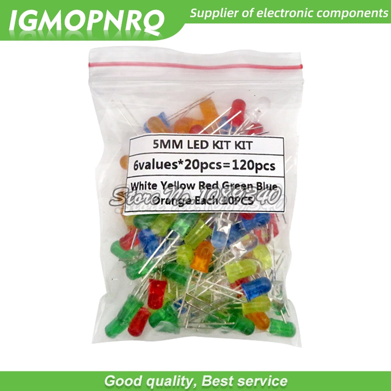 Set 120 Đèn LED 6 Màu X 20 Bóng 5mm Đa Dụng Chất Lượng Cao | Shopee ...