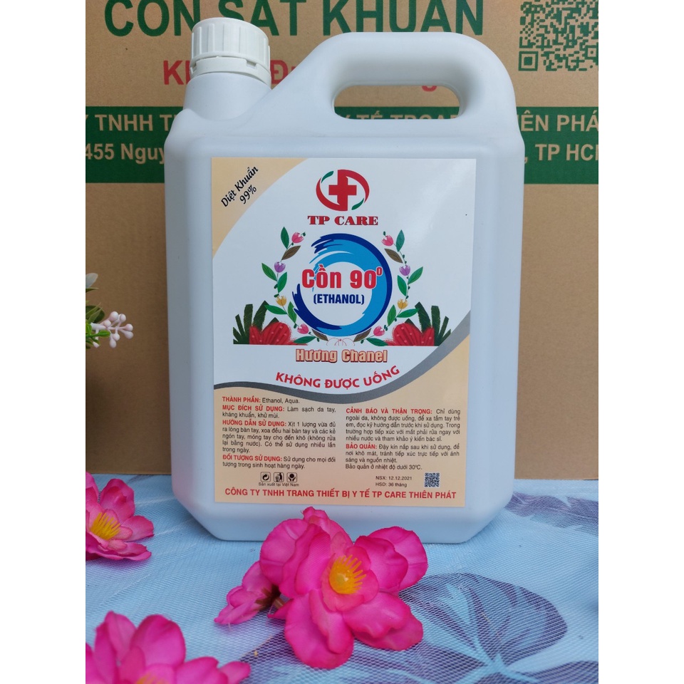 [Hỏa tốc] Dung dịch cồn sát khuẩn nhanh 90 độ 5 lít Nước Hoa, chanh sả ...