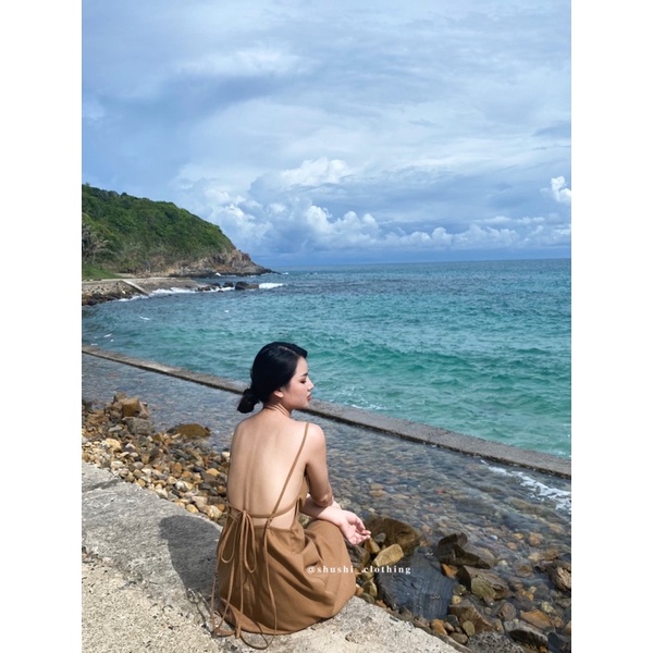 SHU SHI - Đầm Dây Linen Hở Lưng Dáng Ngắn ( ảnh chính chủ ) | Shopee Việt Nam