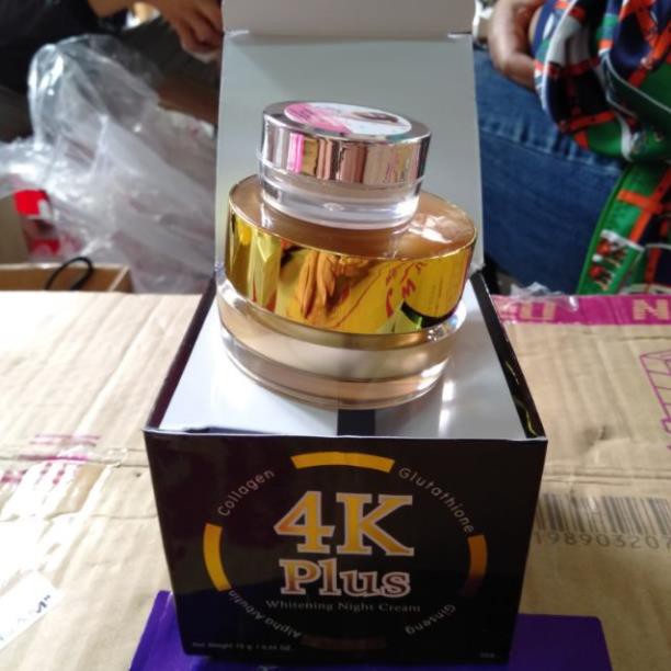 Kem Dưỡng Trắng Da Mặt 4K PLUS Whitening Night Cream 15g - Thái ...