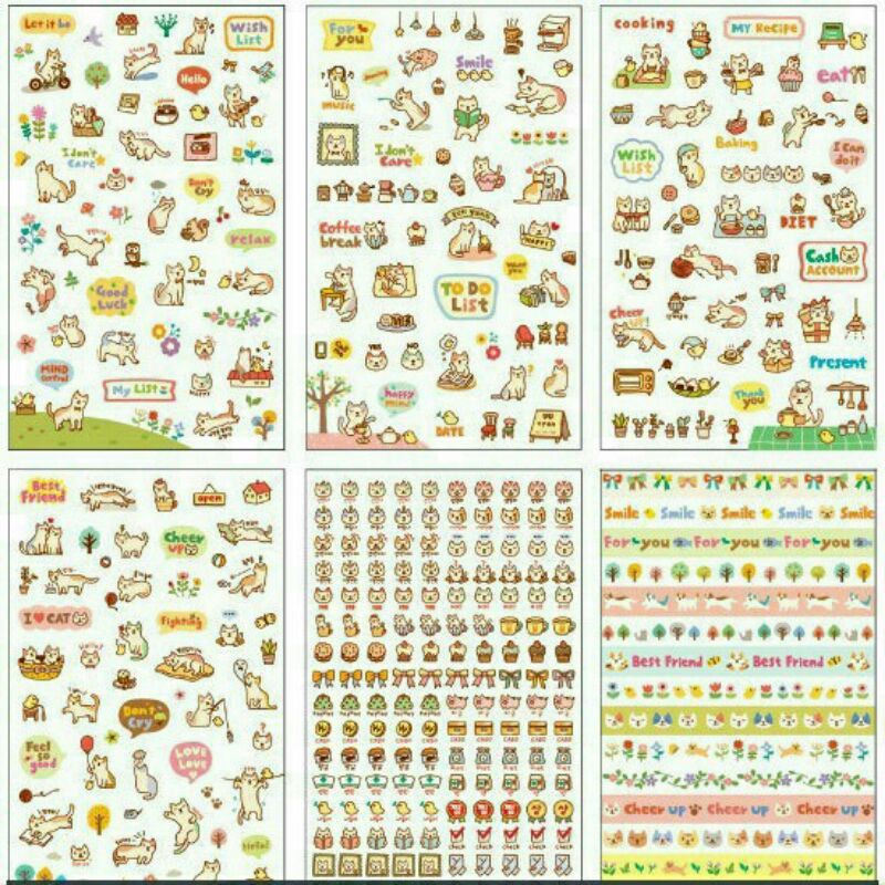 Sticker 1 set 6 tấm | Shopee Việt Nam