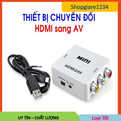 Bộ Chuyển Đổi HDMI Sang AV Full HD 1080 - HD Video Converter - HDMI2AV | Shopee Việt Nam