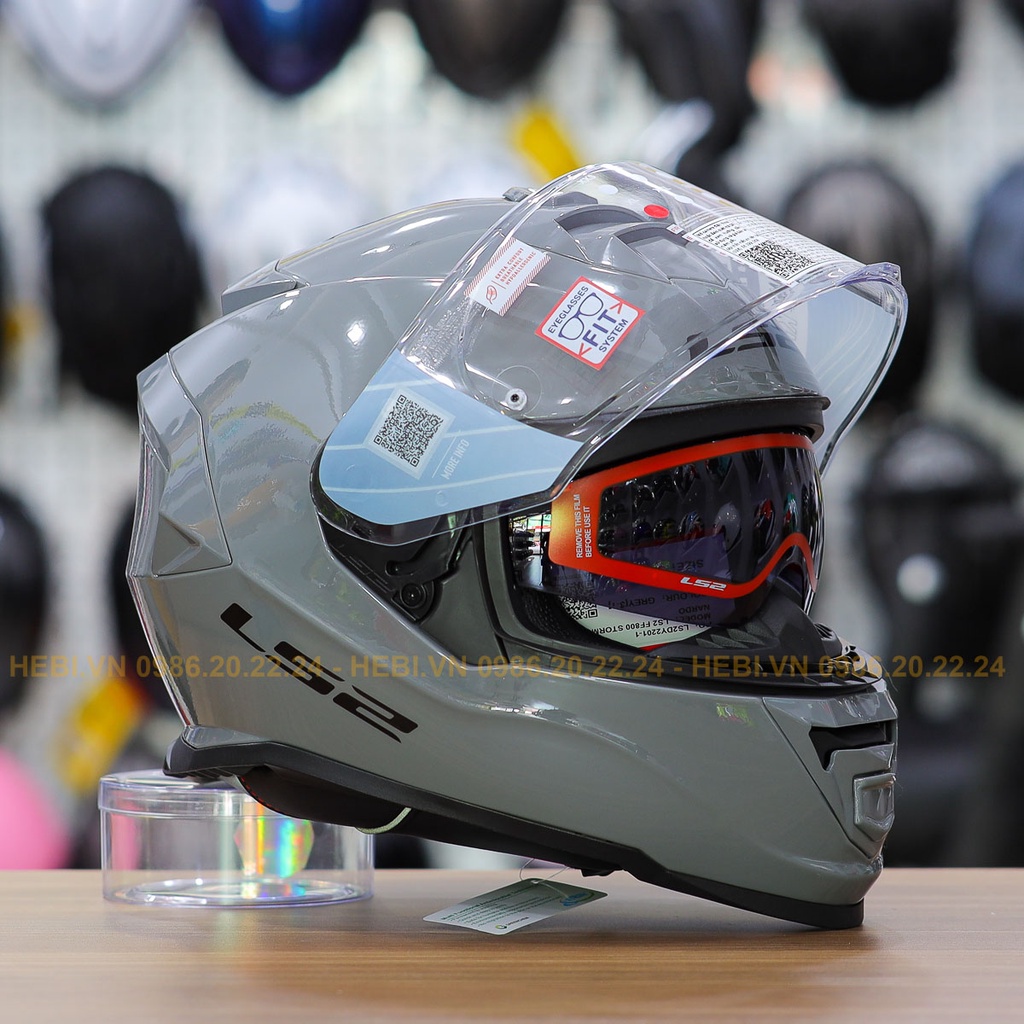 Nón Fullface 2 Kính LS2 FF800 Màu Xám Bóng (Tặng Kèm Pinlock Chính Hãng ...