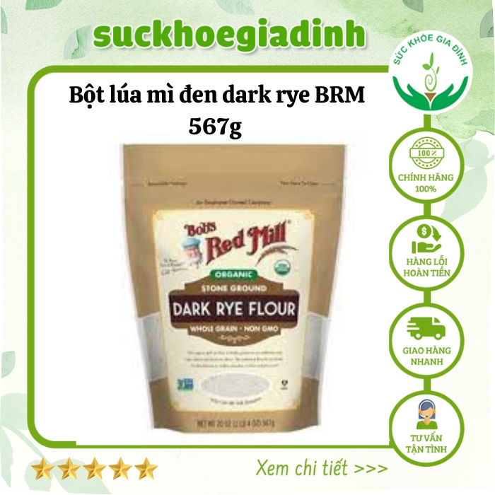 Bột Mì Đen (Dark Rye) Hữu Cơ Bob's Red Mill 567g | Shopee Việt Nam