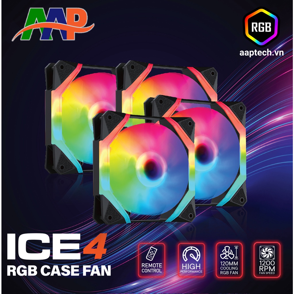 BỘ KIT 4 FAN LED RGB + HUB GAMDIAS/AAP CHÍNH HÃNG | Shopee Việt Nam