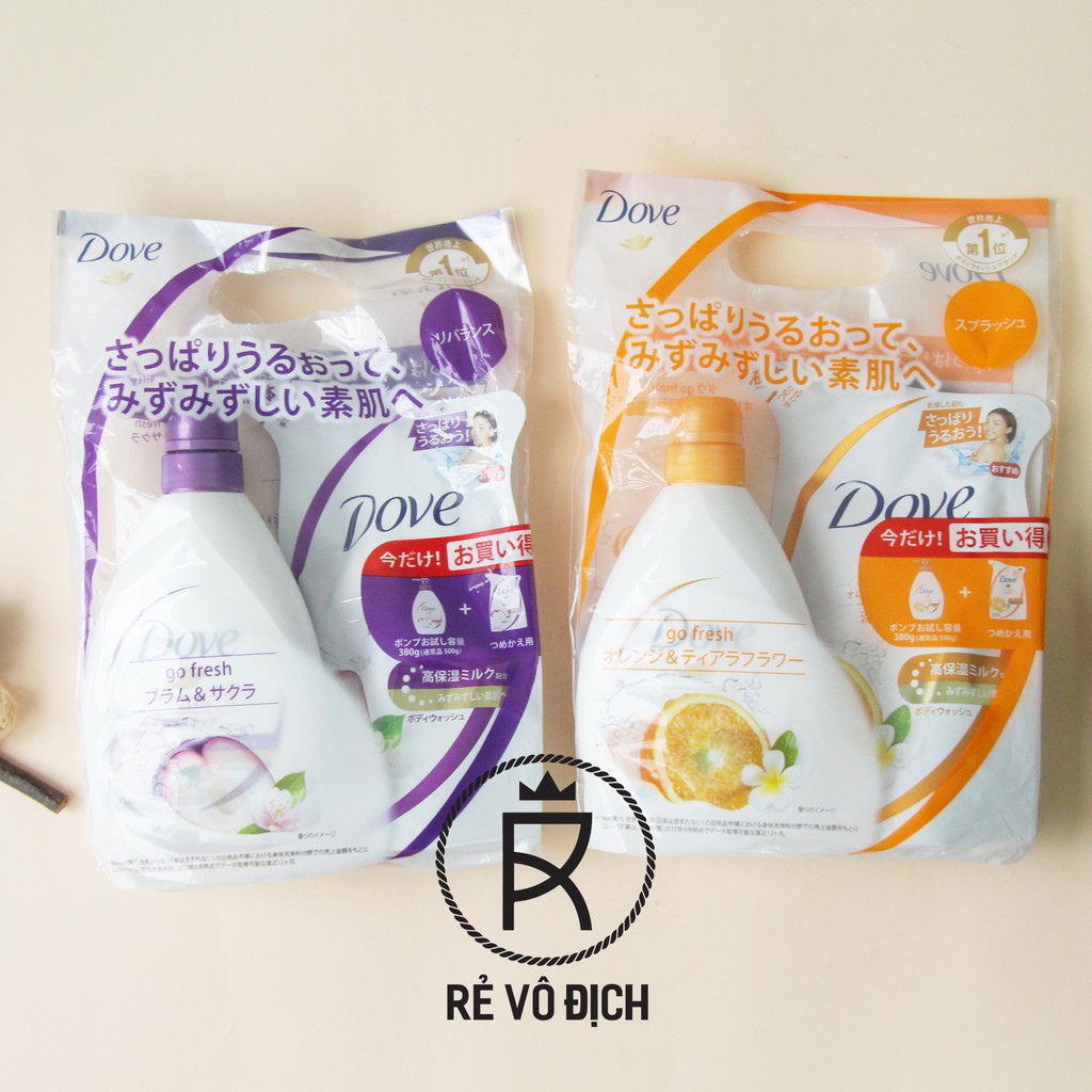 Sữa tắm Dove nội địa Nhật kèm túi refill (380g+360g) | Shopee Việt Nam