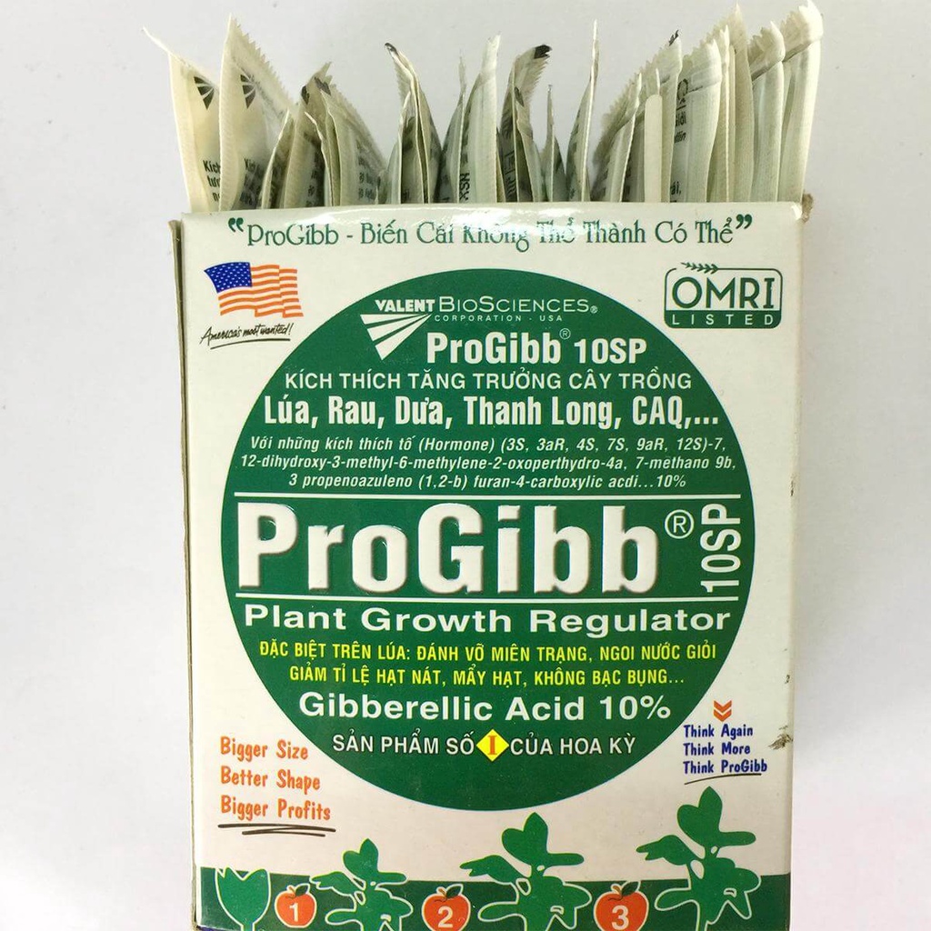 Thuốc ProGibb 10SP gói 1g gibberellic acid 10% kích thích tăng trưởng ...