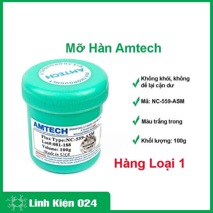 Mỡ hàn, keo hàn Amtech NC-559-ASM 100g hàng chuẩn loại 1 | Shopee Việt Nam