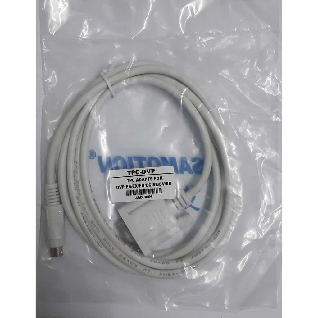 Cáp TPC-S7, TPC-FX, TPC-DVP kết nối HMI MCGS với PLC Siemens S7-200, Mitsubishi FX, Delta ...