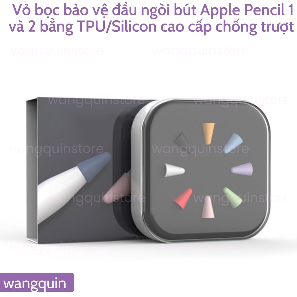 Bộ bọc ngòi Pencil 1 Pencil 2 Pro Vỏ bảo vệ đầu ngòi bút cao cấp đủ màu bằng TPU silicone cao ...